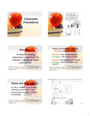 Fillable Online Classroom Procedures. Template Ready Fax Email Print ...