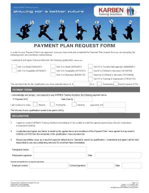Fillable Online Payment Plan Request Form.docx Fax Email Print - pdfFiller