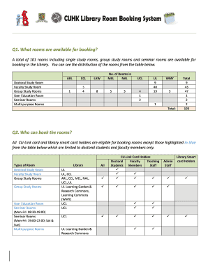Fillable Online A total of 101 rooms including single study rooms ...