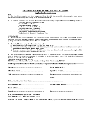 Fillable Online BBAA Membership Aplication Form 1.pdf Fax Email Print ...