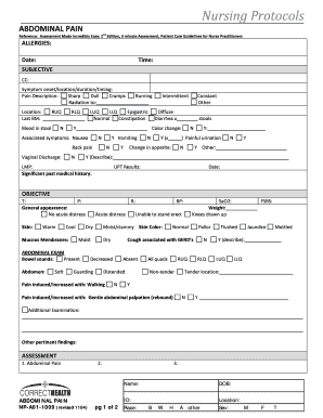Fillable Online correcthealth Pain Description - correcthealth Fax ...
