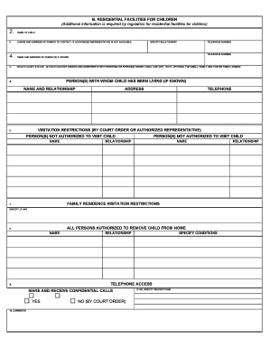 Fillable Online IDENTIFICATION AND EMERGENCY INFORMATION ...