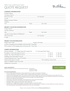 Fillable Online To download Quote Request Form Fax Email Print - pdfFiller