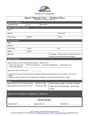 Fillable Online Search Request Form - Building Plans 2 Fax Email Print ...
