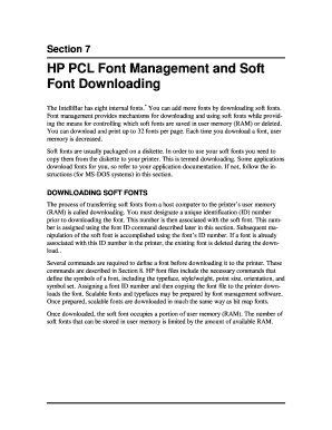Fillable Online HP PCL Font Management and Soft Fax Email Print - pdfFiller