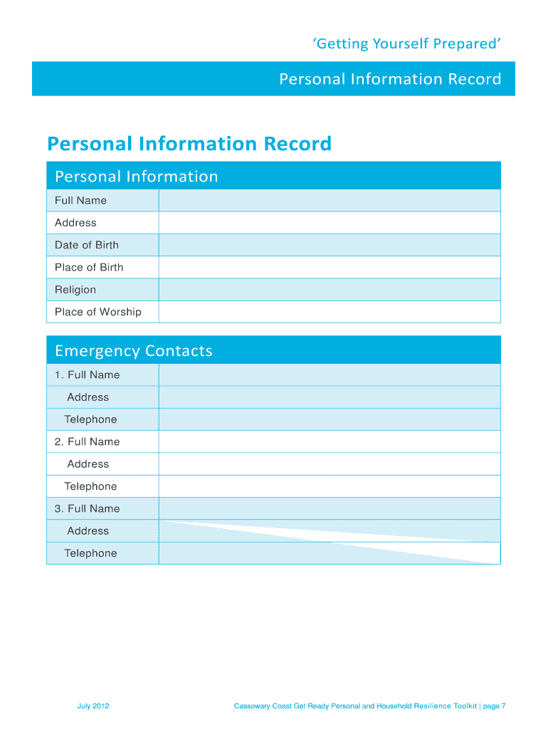 Fillable Online haveyoursay cassowarycoast qld gov Personal Information ...