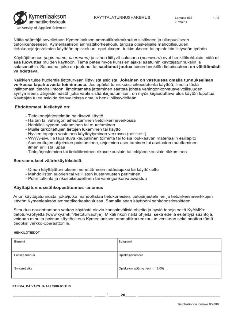 Remplissable En Ligne kyamk id 29201 Fax Email Imprimer - pdfFiller