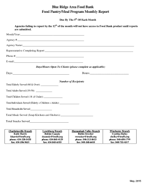 Fillable Online brafb Blue Ridge Area Food Bank Fax Email Print - pdfFiller