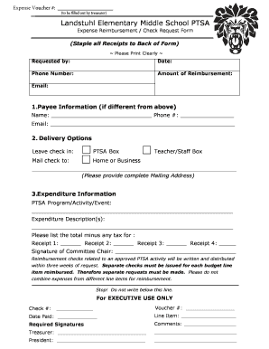 Fillable Online lemslions my-ptsa PTA Check Request Formdoc Fax Email Print - pdfFiller