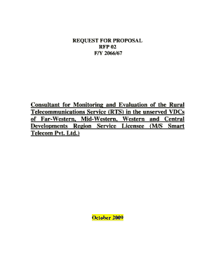 Fillable Online nta gov RFP document - Nepal Telecommunications ...