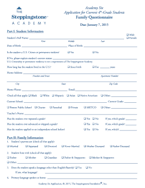 Fillable Online A6 Family Questionnaire.doc Fax Email Print - pdfFiller
