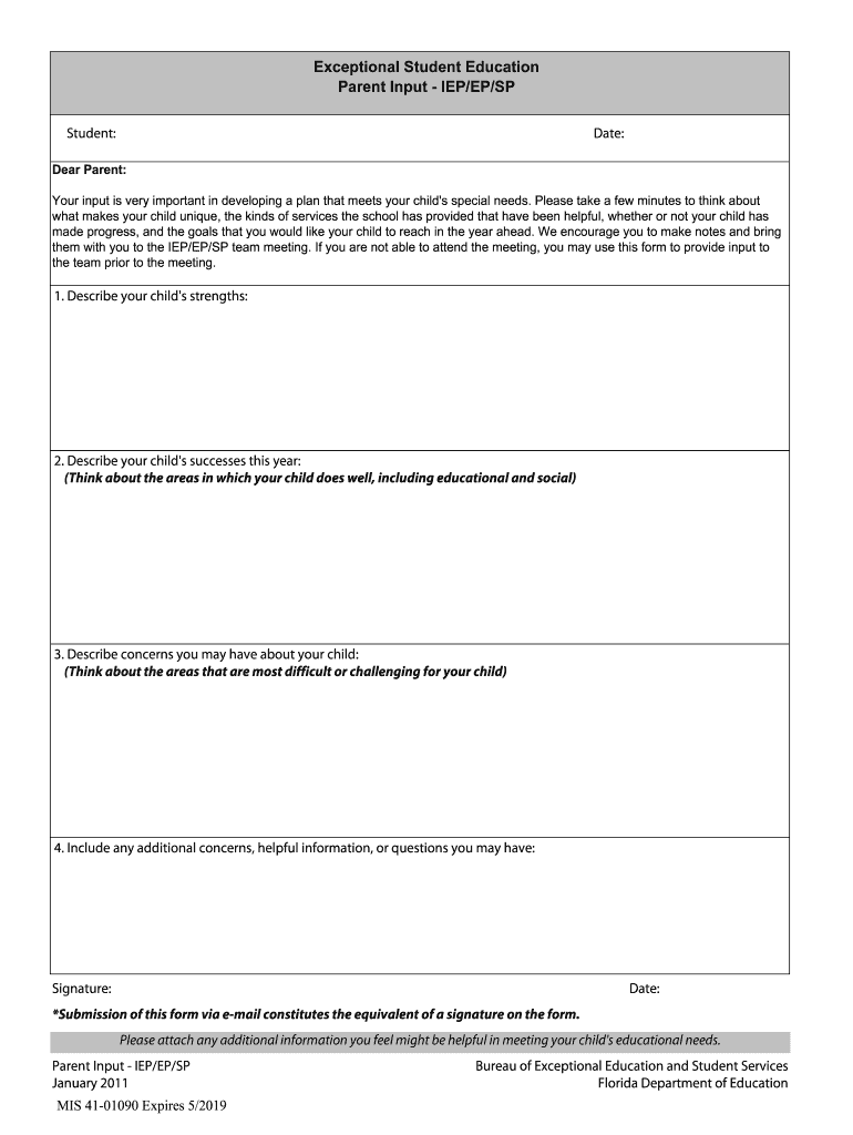 Blank Iep Template