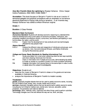 How Ben Franklin Stole The Lightning Pdf - Fill Online, Printable ...