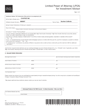 Fillable Online Limited Power of Attorney (LPOA) for Investment Advisor ...