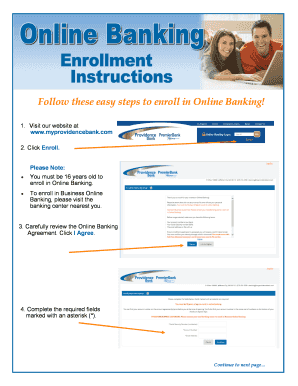 Fillable Online Follow these easy steps to enroll in Online Banking Fax ...