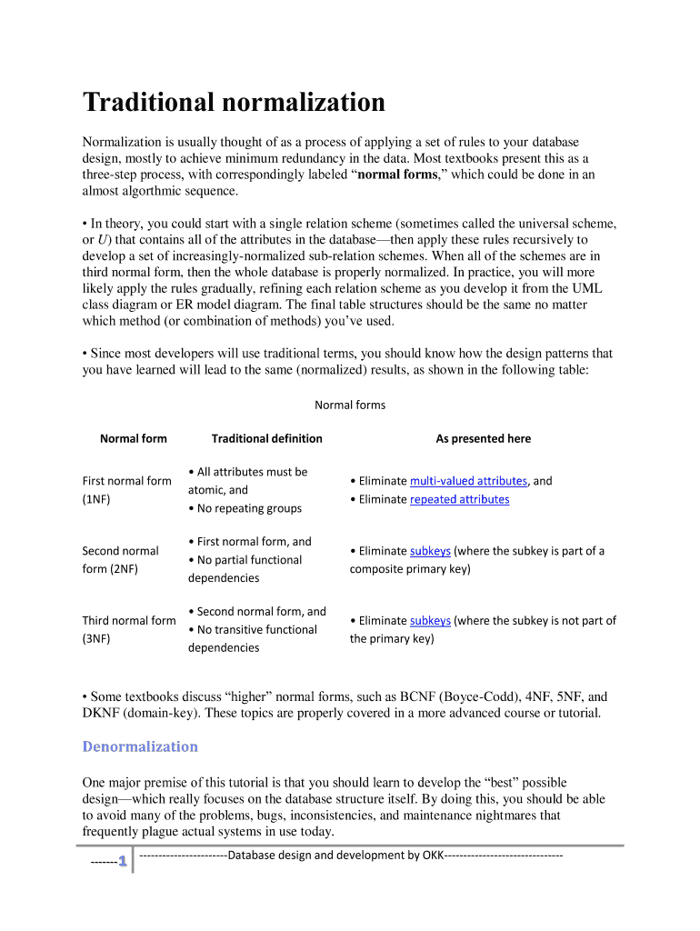 Fillable Online Traditional normalization - kelvinomienocom Fax Email Print - pdfFiller