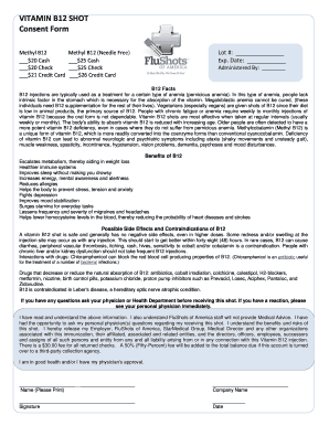 Fillable Online flushotsamerica VITAMIN B12 SHOT Consent Form ...