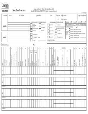 Fillable Online Wood Door Order Form - Graham Doors Fax Email Print ...