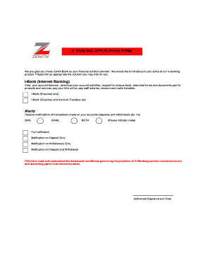 Fillable Online zenithbank Diaspora e-Banking form - Zenith Bank ...