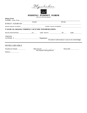 Fillable Online FISHING-Permit-FORM-fillable Fax Email Print - pdfFiller