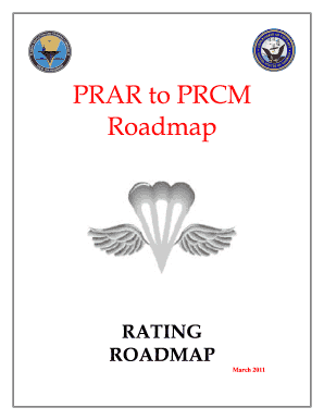 Fillable Online PRAR to PRCM Roadmap RATING ROADMAP March 2011 CAREER ...