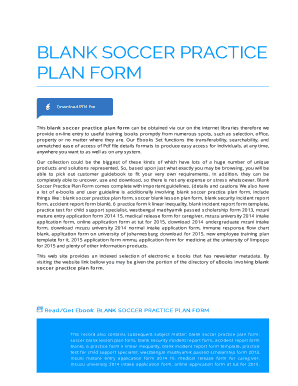 Fillable Online BLANK SOCCER PRACTICE PLAN FORM - logfluxcom Fax Email ...