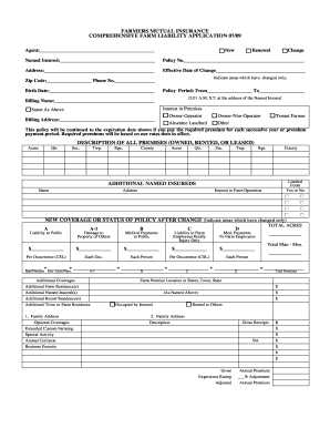 Fillable Online FARMERS MUTUAL INSURANCE Fax Email Print - pdfFiller