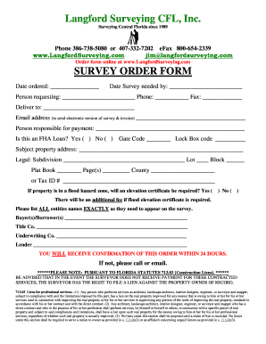 Fillable Online Printable order bformb pdf - Langford Surveying CFL Inc ...