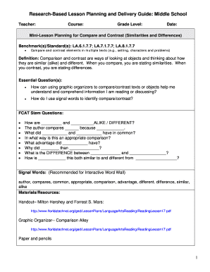 Fillable Online polk-fl Instructional Focus Lesson Plan Fax Email Print ...