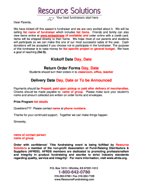 Fillable Online Kickoff Date Day Date Return Order Forms Day Date Fax ...