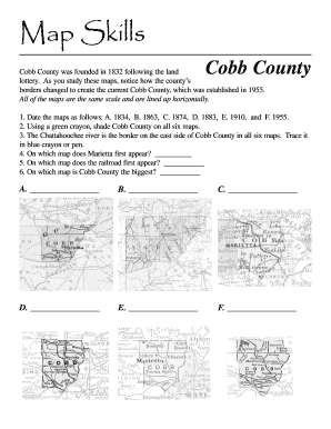 Fillable Online mariettahistory Map Skills Cobb County's Borders ...