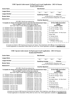 Fillable Online stpaulusbc USBC Special Achievement / St Paul Local ...