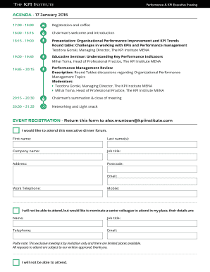 Fillable Online kpiinstitute PERFORMANCE amp KPI EXECUTIVE EVENING ...