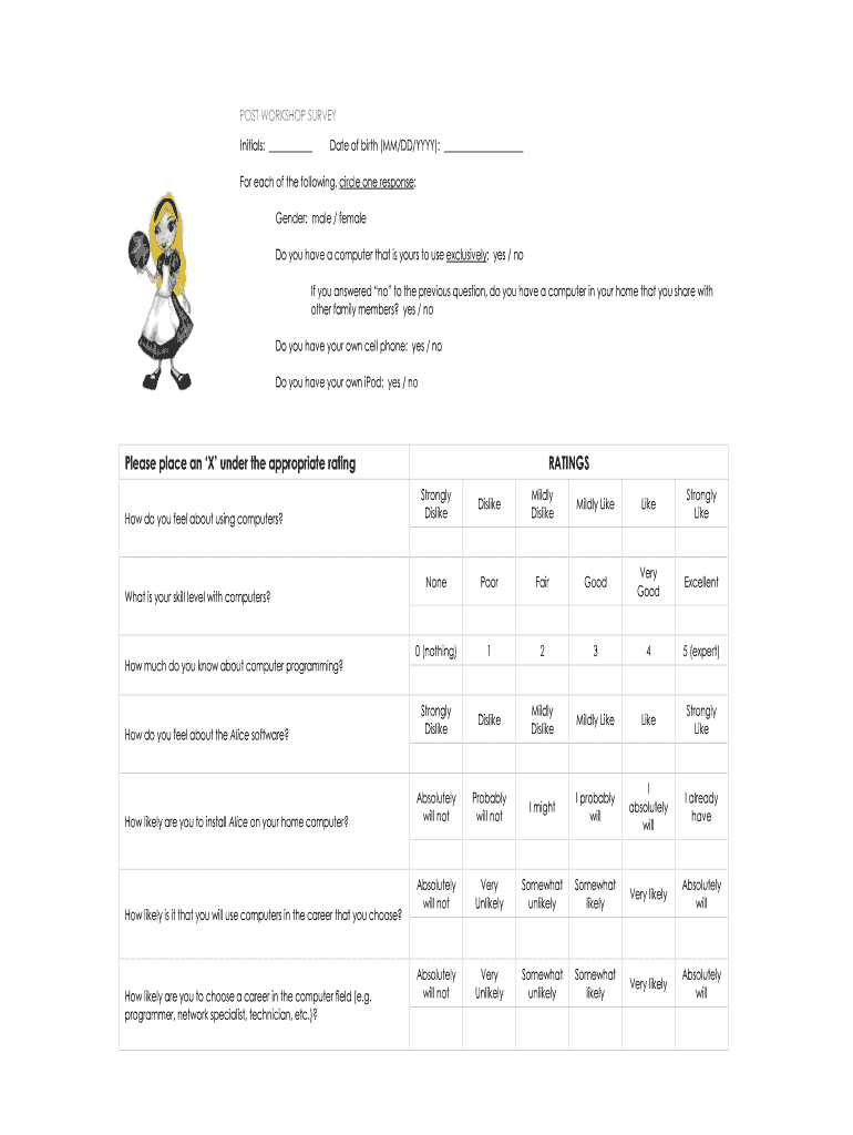 Fillable Online Post Survey Fax Email Print - pdfFiller