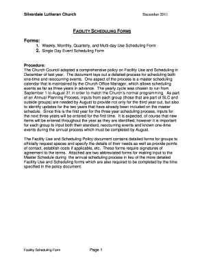 Fillable Online silverdalelutheran Forms 1 Procedure - Silverdale ...