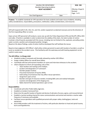 Fillable Online SOG 040 Boating Accidents - Galena Fire Department Fax ...