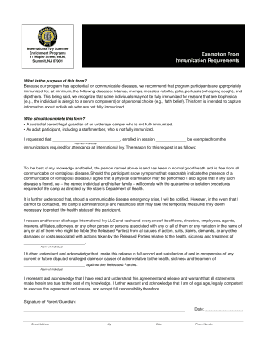 Fillable Online Download Immunization Exemption Form(PDF ...