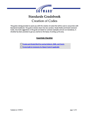 Fillable Online Creation of Codes Fax Email Print - pdfFiller