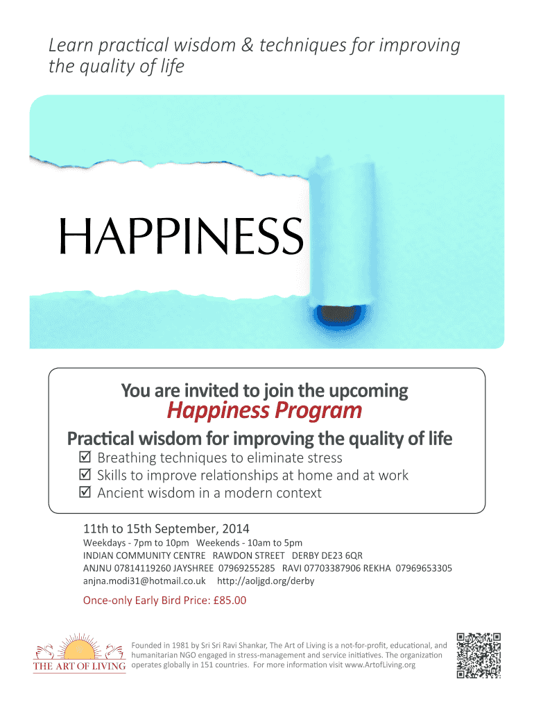 Art Of Living Flyers - Fill Online, Printable, Fillable, Blank | pdfFiller