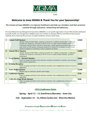 Fillable Online imgma Welcome to Iowa MGMA amp Thank You for your ...