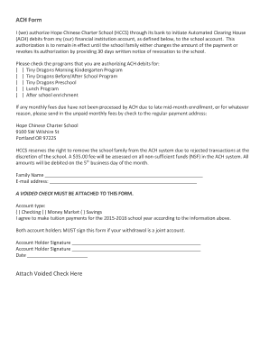 Revocation of ACH Credit and Debit Authorization - hostbyte