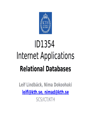 Fillable Online 1 Relational Databases Fax Email Print - pdfFiller