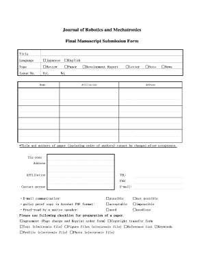 Fillable Online fujipress Final Manuscript Submission Form (PDF ...