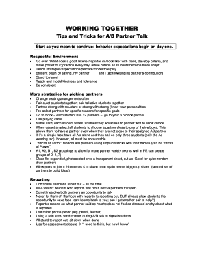 Fillable Online Tips and Tricks for A/B Partner Talk Fax Email Print ...