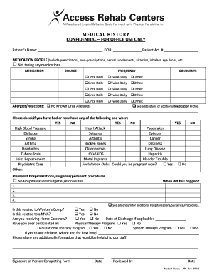 Fillable Online Standard New Patient Forms Package for Adult - Access ...