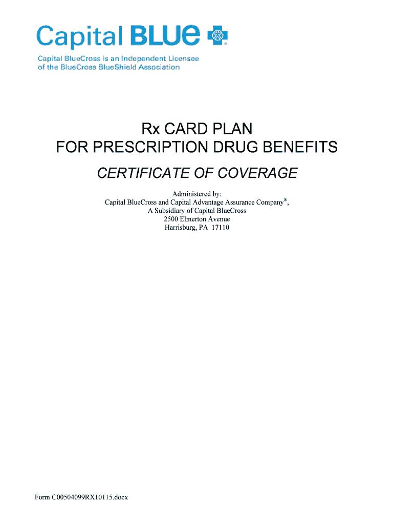 Fillable Online etown Rx CARD PLAN - etown Fax Email Print - pdfFiller