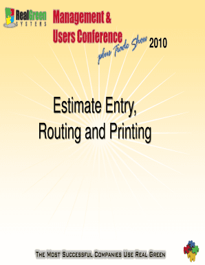Fillable Online Estimate Entry, Fax Email Print - pdfFiller