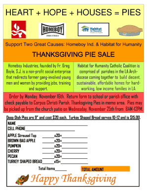 Fillable Online Pie Sale Flyer - Corpus Christi Church Fax Email Print ...