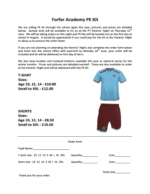 Forfar Academy Pe Kit - Fill Online, Printable, Fillable, Blank | pdfFiller