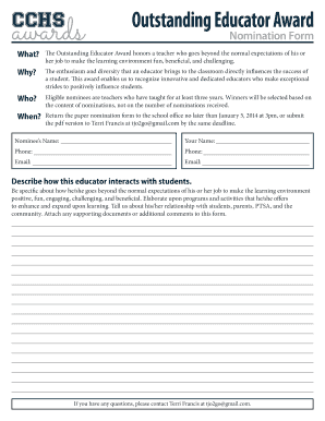 Fillable Online cchs canyonsdistrict The Outstanding Educator Award ...